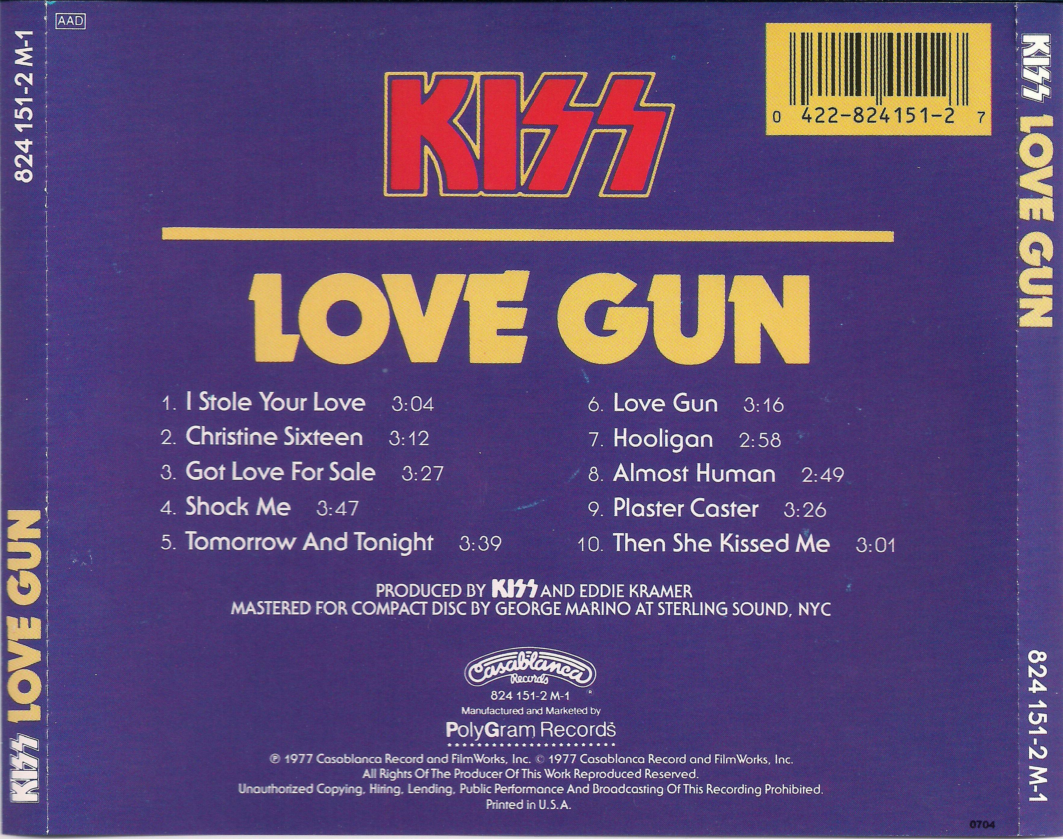 KISS Love Gun : Back | CD Covers | Cover Century | Over 1.000.000 Album ...